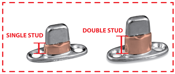 Double Stud, 2 Screw Mounted – Harris & Stearns